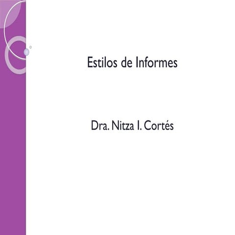 Estilos de informes | PDF