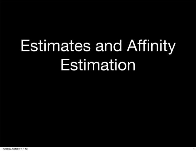 Estimates And Affinity Estimation Pdf Technology And Computing