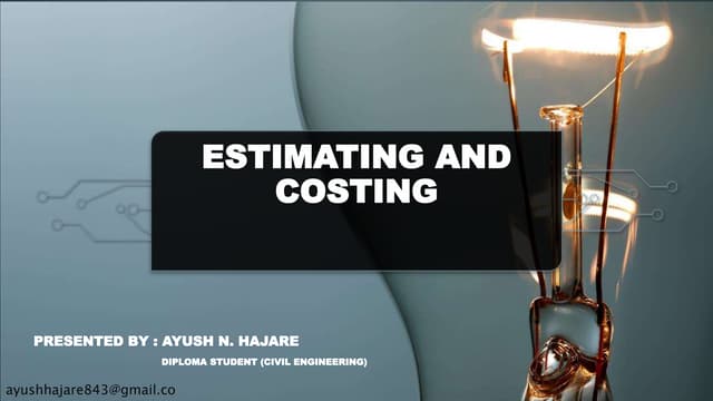 Quantity Survey and Estimation basic terms | PPTX