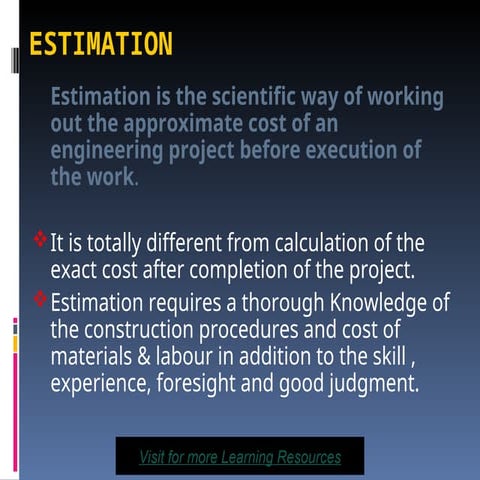 Estimating & costing(CE5G) - introduction.ppt