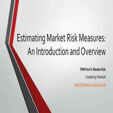 Estimating Market Risk Measures: An Introduction and Overview | PDF