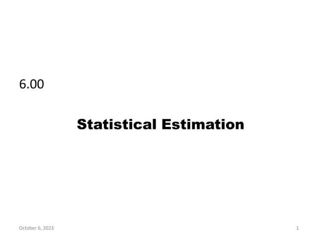Confidence interval & probability statements | PPTX