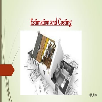 Estimation and Costing | PPTX