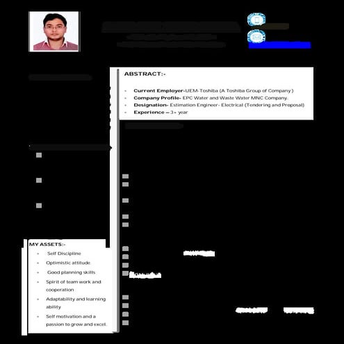 Estimation engineer electrical 3 year exp | PDF