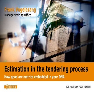 Estimation in the tendering process | PPTX