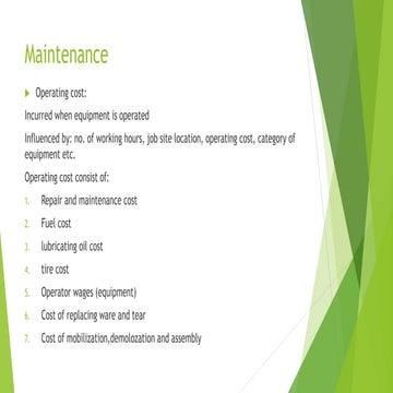 maintenance cost,approximate estimation,unit bay method | PPTX