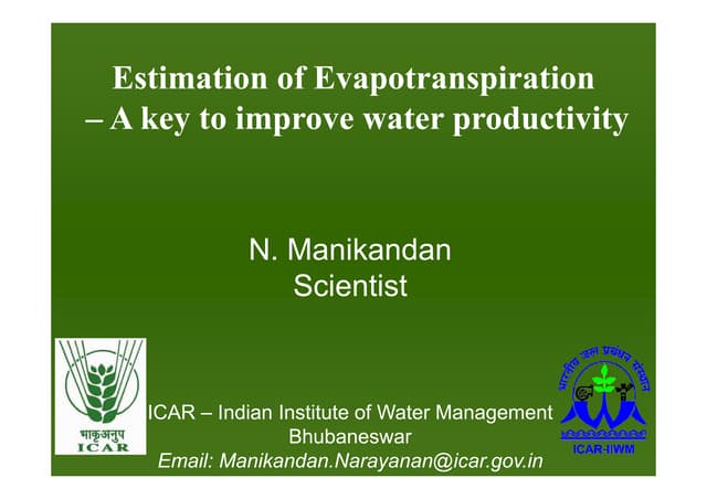 Measurement of evaporation | PPTX