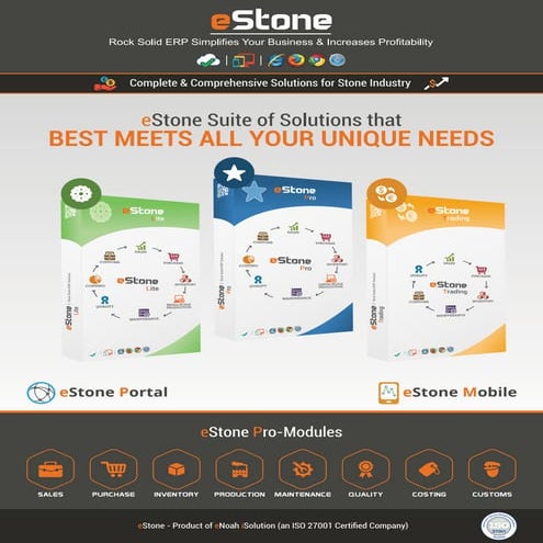 eStone Brochure - Stone ERP for Granite, Marble, Mining and Stone ...