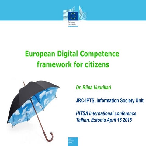 Digital Competence framework for citizens (DIGCOMP ) | PPTX