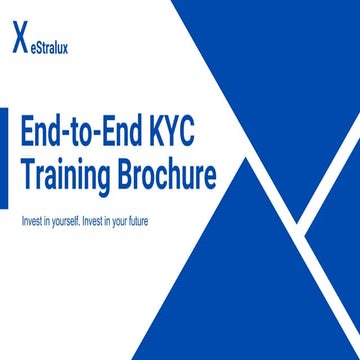 eStraLux End-to-End KYC Training Brochure | PDF