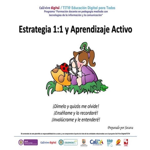 Estrategia 1 a 1 y aprendizaje activo | PPTX | Education
