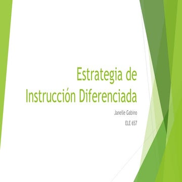 Estrategia de instrucción diferenciada | PPT