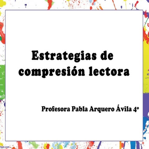 Estrategia de comprensión lectora "Idea Global" | PPT