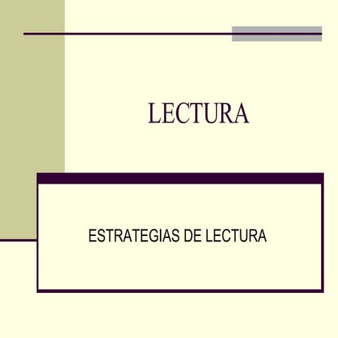 Estrategias De Lectura | PPT