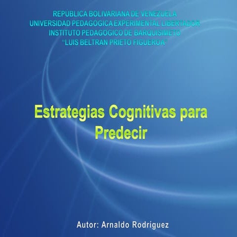 Estrategias Cognitiva para Predecir | PPT