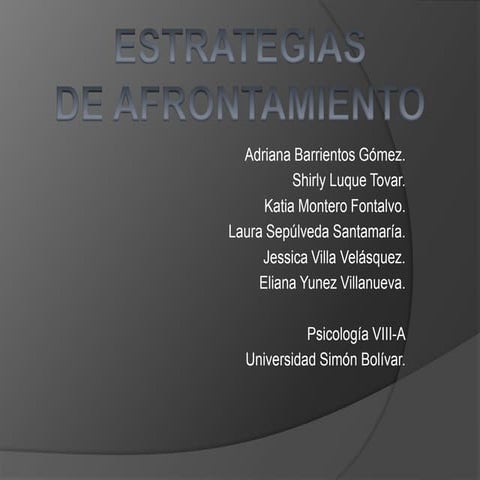 Estrategias de afrontamiento | PPTX