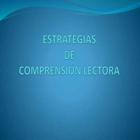 Estrategias de comprension | PPTX