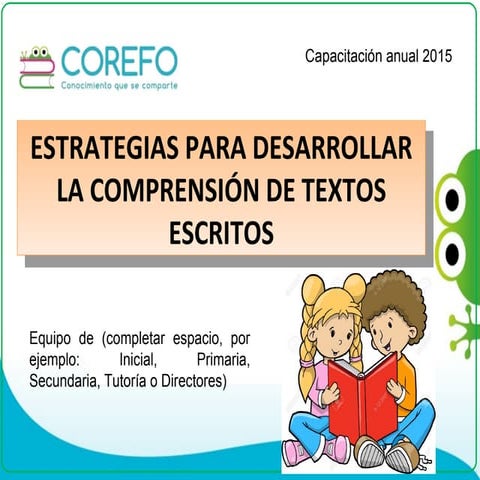 ESTRATEGIAS PARA COMPRENSIÓN DE TEXTOS ESCRITOS | PPT