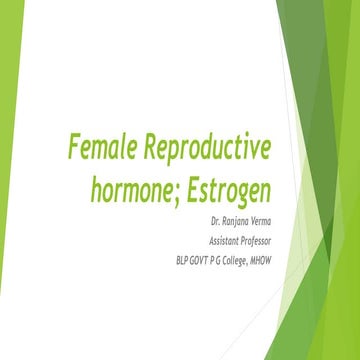 estrogen hormone and its function | PPTX