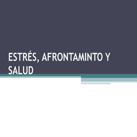 El estres como respuesta psicobiologica en el proceso salud enfermedad ...