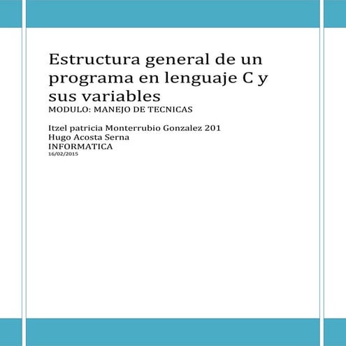 Estructura de-un-programa-en-lenguaje-c. | PDF
