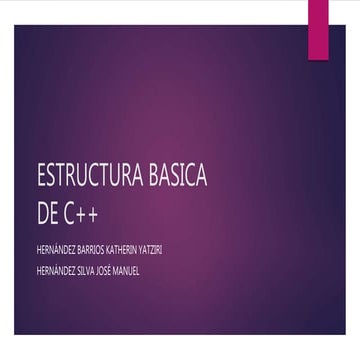 Estructura basica de un programa en C++ | PPTX
