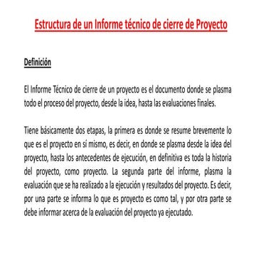 Estructura del Informe Técnico de cierre de Proyecto.pptx