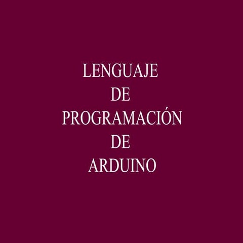 Estructura del programa arduino | PPT