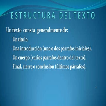 Estructura del texto | PPTX