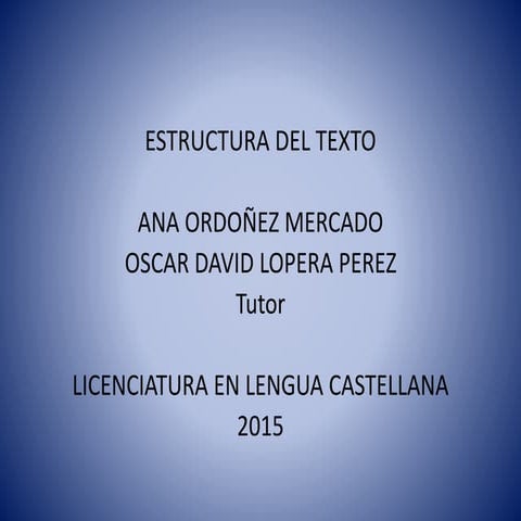 Estructura del texto actividad | PPTX