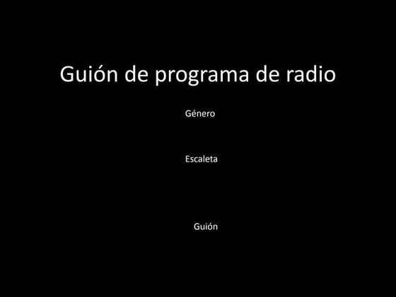 Estructura de un programa radial | PDF