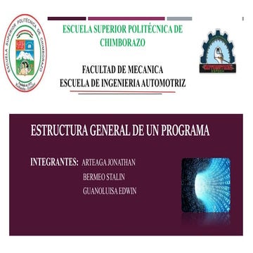 Estructura general de un programa | PPTX