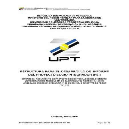 Estructura Metodologica de la UniversidadPTZ para PSI - PNF MECANICA ...