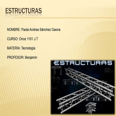 Estructuras y su clasificación. | PPTX