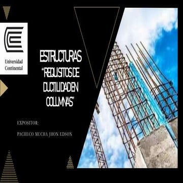 REQUISITOS DE DUCTILIDAD EN COLUMNAS ESTRUCTURALES | PPTX