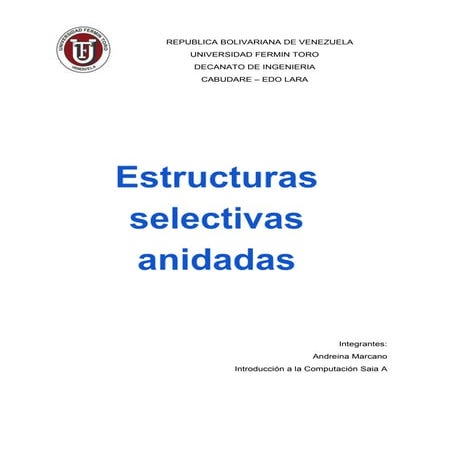 ESTRUCTURAS SELECTIVAS ANIDADAS | PDF