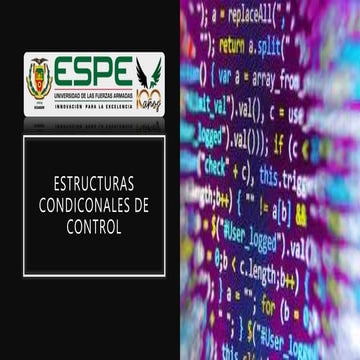 ESTRUCTURAS DE CONTROL: CONDICIONALES | PPTX