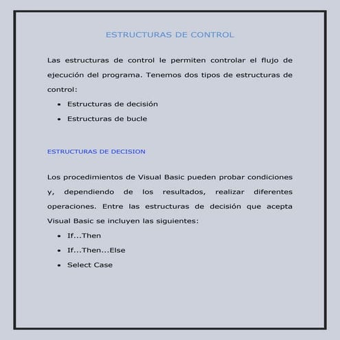 Estructuras de control | PDF