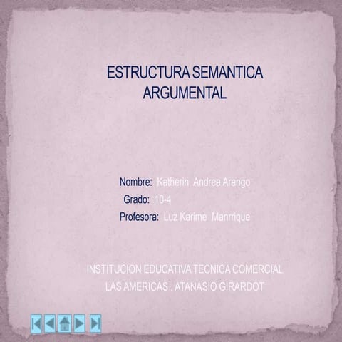Estructura semantica argumental | PPTX