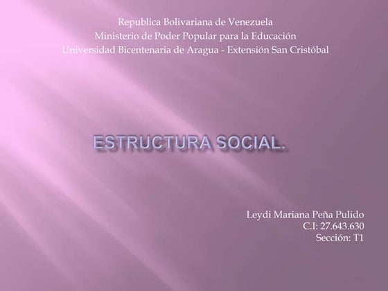 Estructura social | PPT