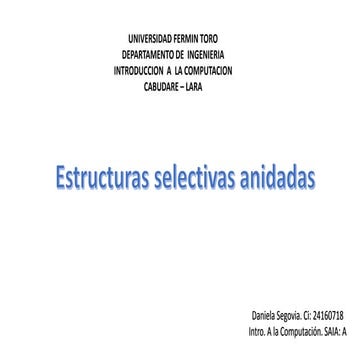 Ejercicios de estructuras anidadas pdf | PDF