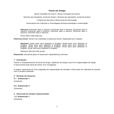 Estrutura artigo | PDF