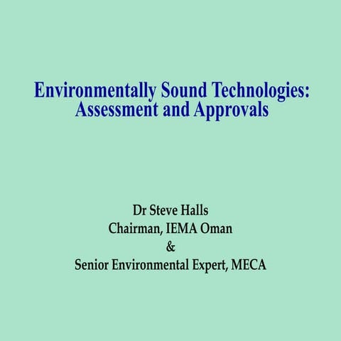 Environmental Sound Technology Assessment | PPTX