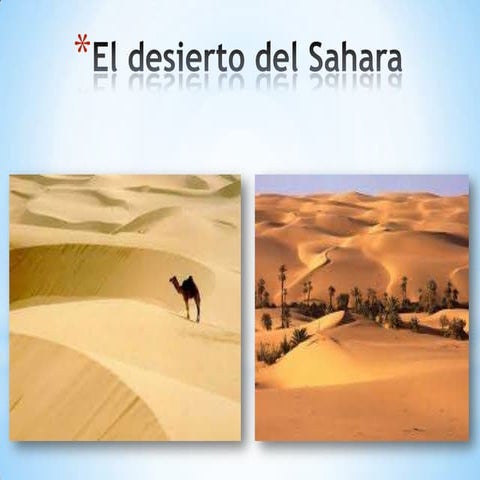 Desierto de sahara | PPTX