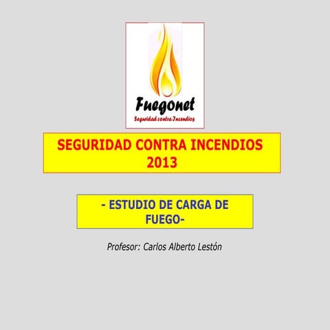 Estudio carga de fuego master 2013 | PPT