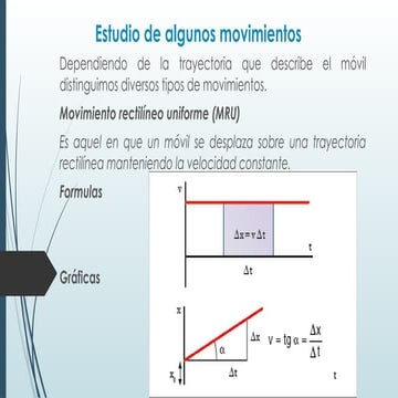 Estudio de algunos movimientos MRU_MRUA_Movimiento vertical parabólico ...