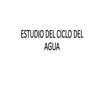 Ciclo del agua | PPTX