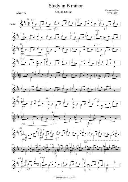 Fernando Sor - Opus 35 - No. 22 | PDF | Law