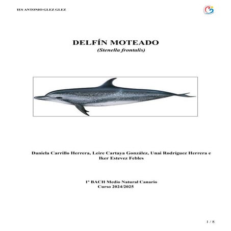 Artículo - Delfín moteado (Stenella frontalis) | PDF