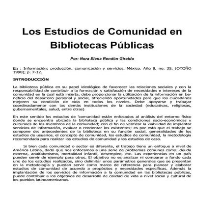 Estudios de comunidad | PDF